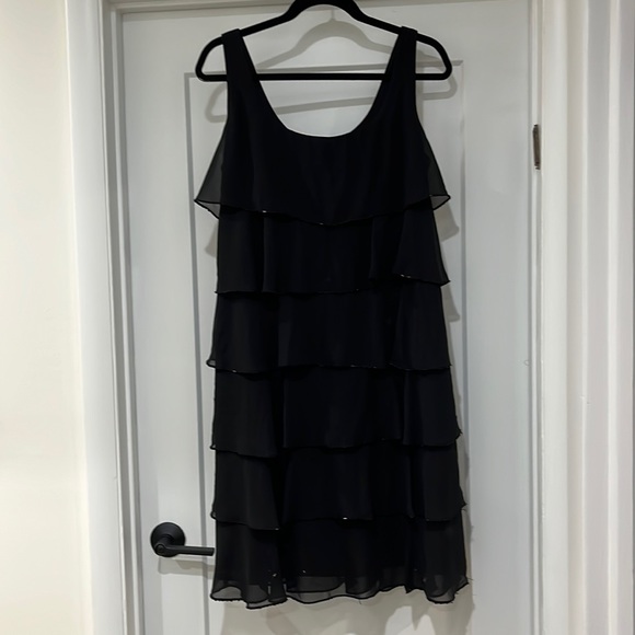 Dresses | Ruffled Cocktail Dress With Beading On Edge Of Ruffles Mid ...